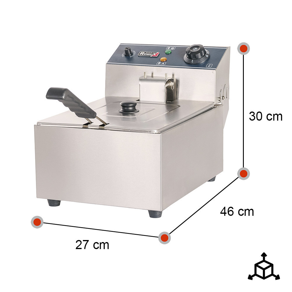Freidora Industrial Eléctrica 6 Litros Romux | Hostelería Profesional