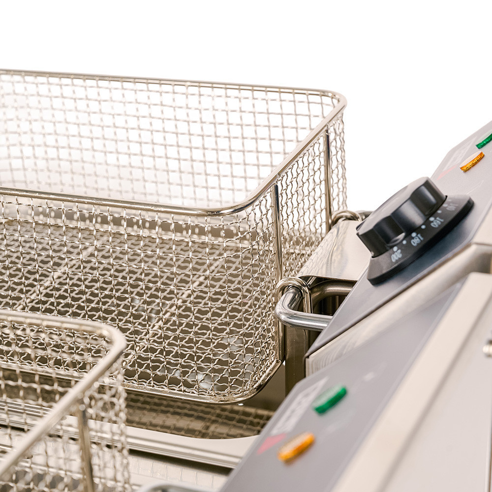 Freidora Industrial Eléctrica Doble 6+6 Litros Sobremesa Romux