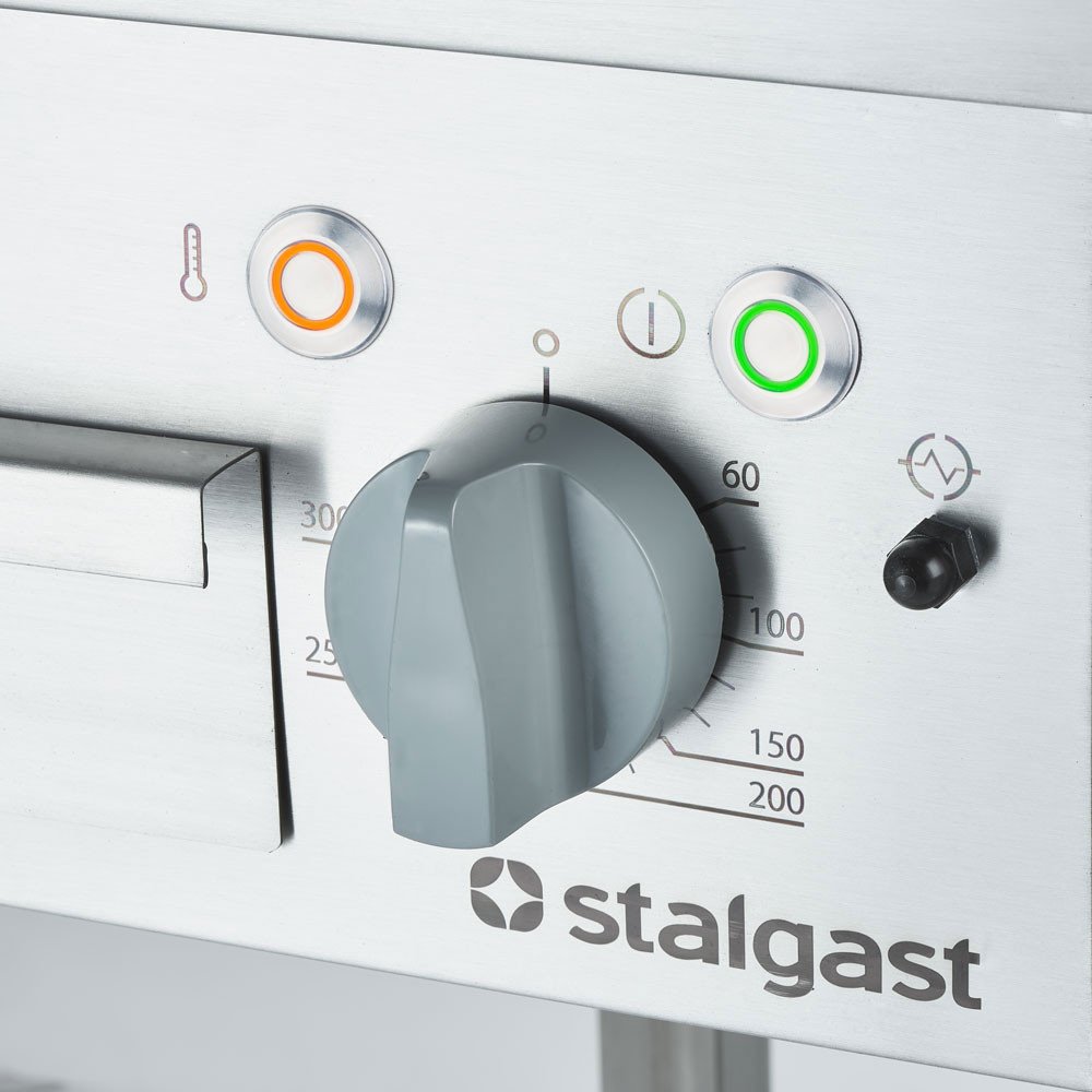 Plancha Acero Ranurada 40 Eléctrica con Mesa Trifásica Stalgast